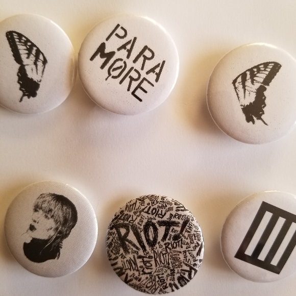 Hand Crafted | Other | Paramore Handcrafted Set Of 6 Pins | Poshmark